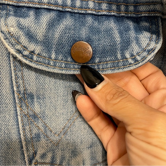 Wrangler | Jackets & Coats | 97s Rare Wangler Distress Denim Jacket Szs ...